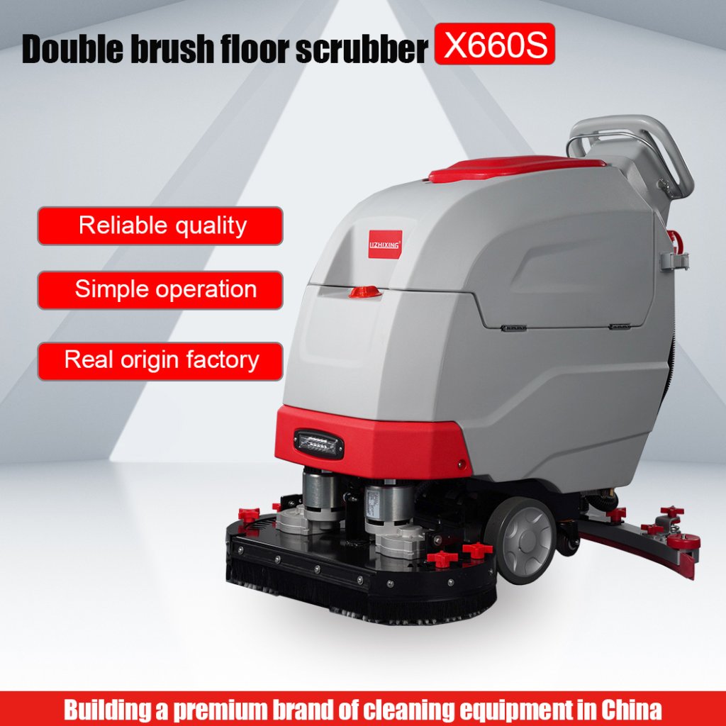X660S dual brush floor scrubber - Tanjie Clean